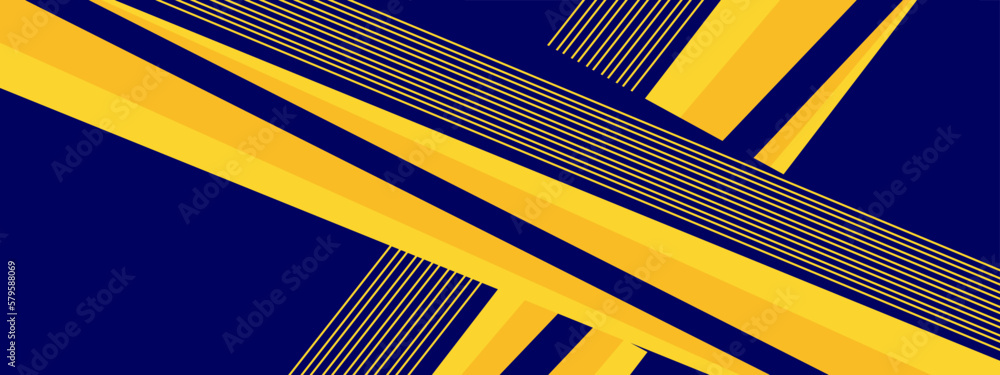 Abstract blue and yellow banner background Stock Vector | Adobe Stock