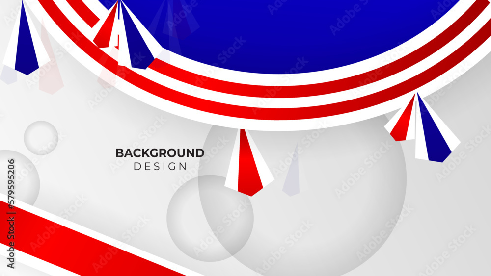 Modern blue red and white background vector design Stock Vector | Adobe ...