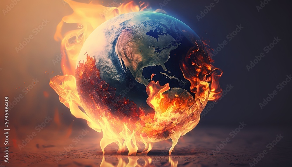 world on fire, extreme weather, earth calamity, environmental ...