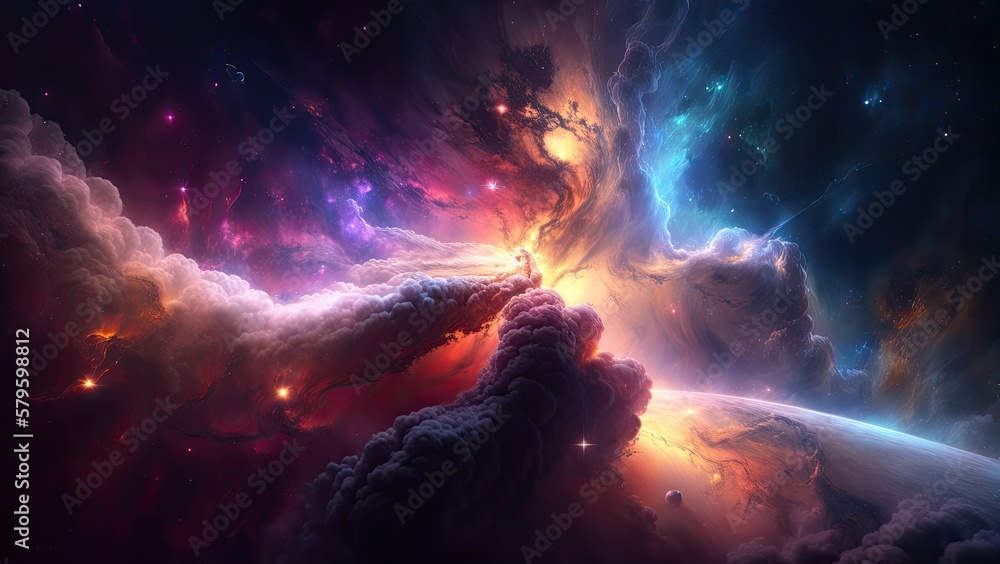 Deep space background illustration. Perfect for wallpapers, banners ...