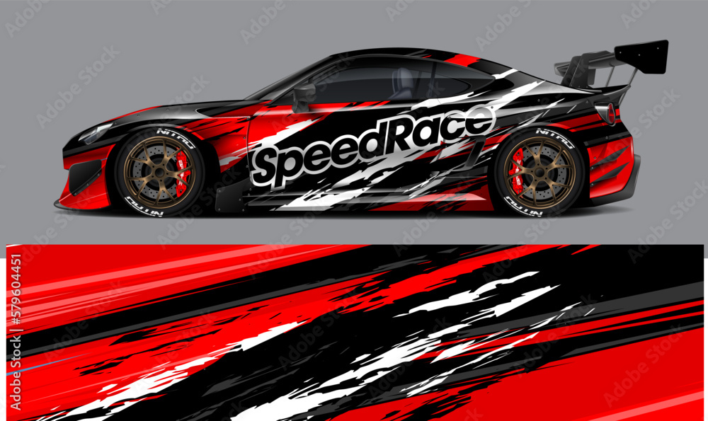 car livery design vector. Graphic abstract stripe racing background ...