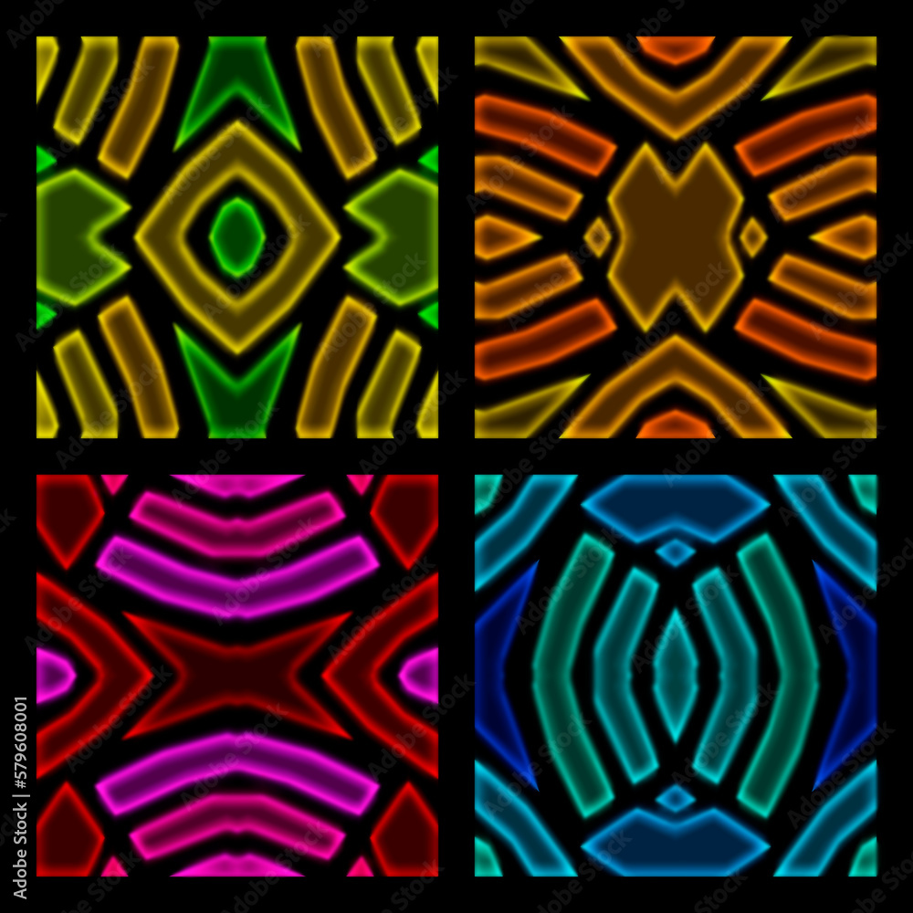 Neon Tribal Patterns