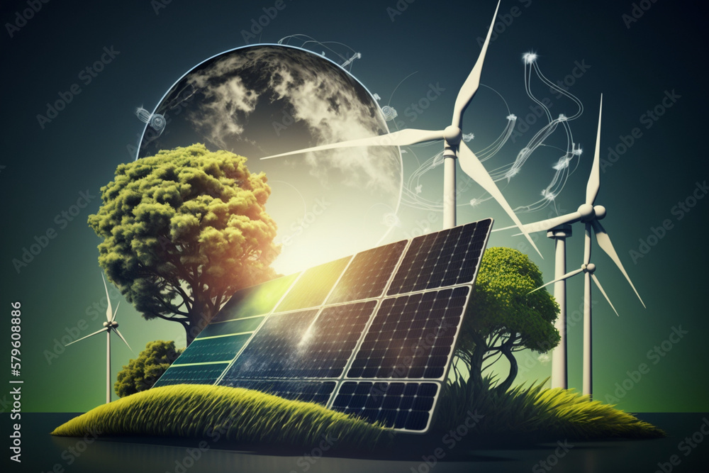 Green Energy Storage: A Revolutionary Battery-Shaped Pond in a Wind ...