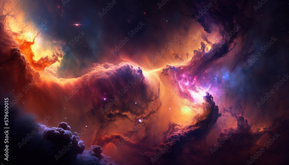 Glowing Nebula Texture Background Stock Illustration | Adobe Stock