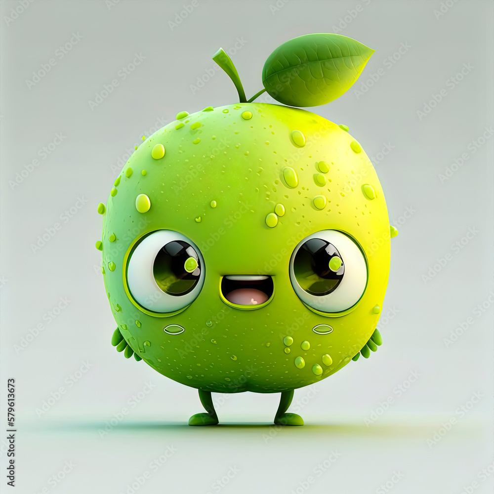 Green Lemon Cartoon