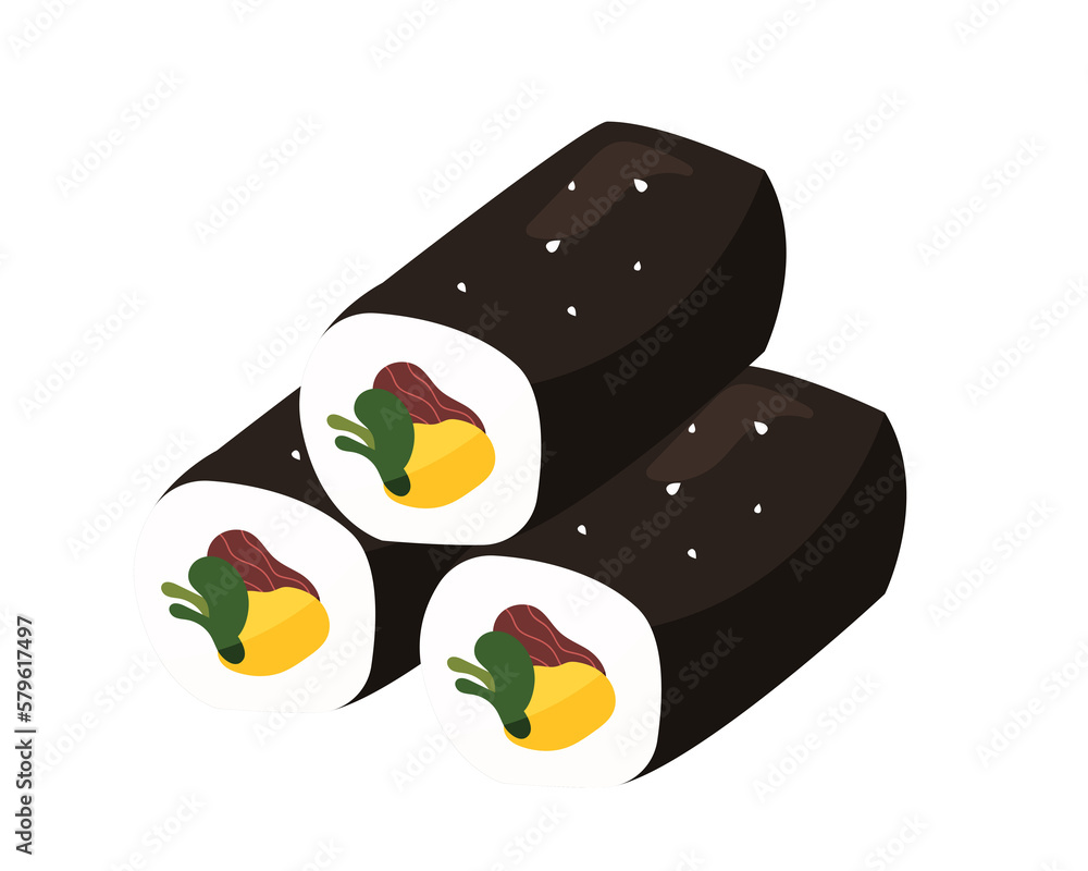 Korean street foods kimbap illustration Stock Illustration | Adobe Stock Korean street foods kimbap illustration Stock Illustration | Adobe Stock