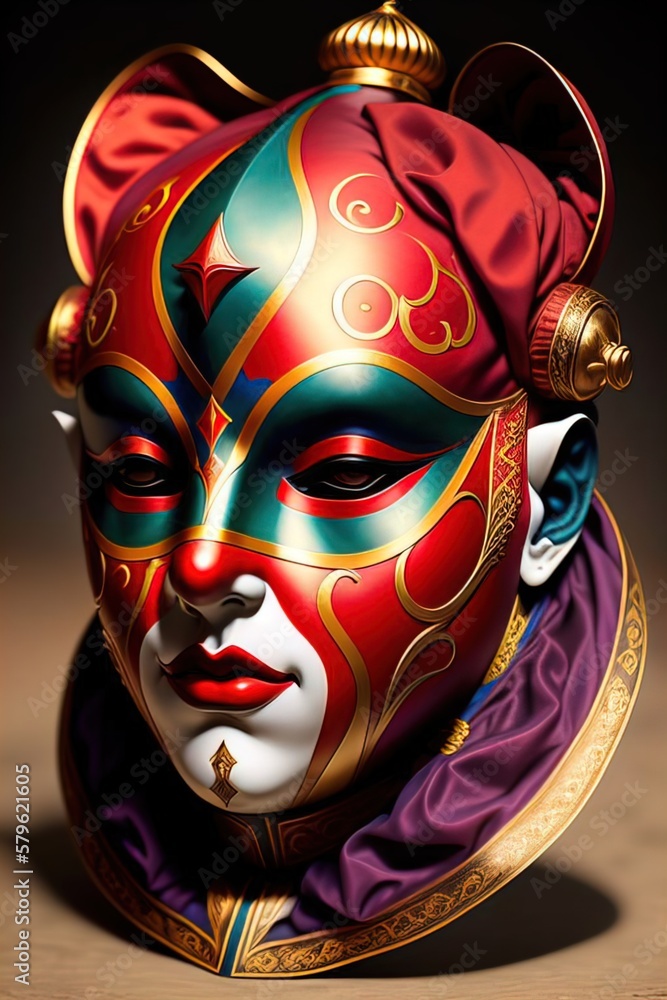 Venetian carnival masks, Carnival Mask, harlequin Crying mask, Mask ...