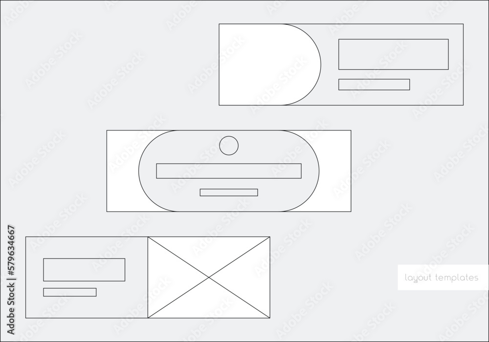 Grid layout templates for banner design, flyers, poster, label designs ...