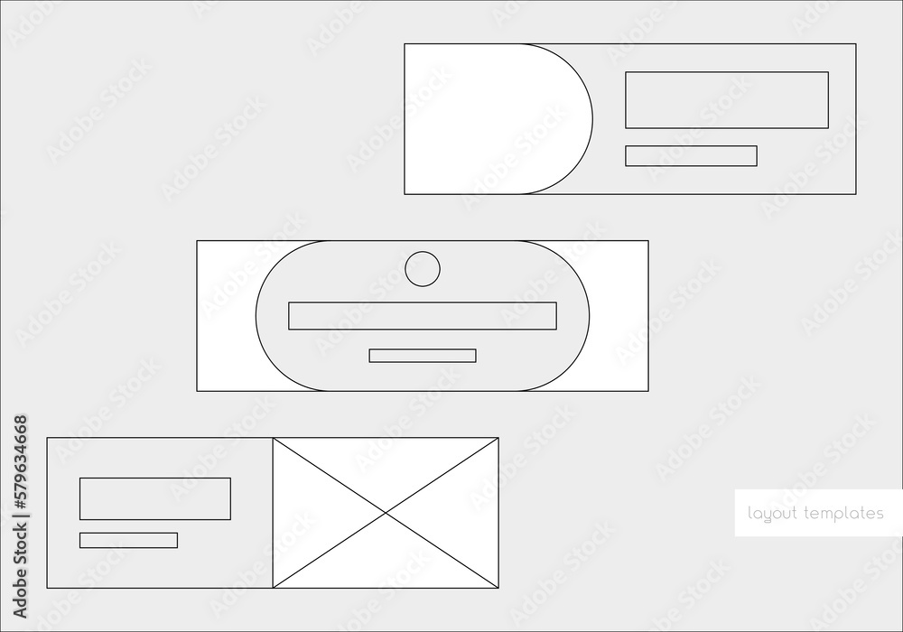 Grid layout templates for banner design, flyers, poster, label designs ...