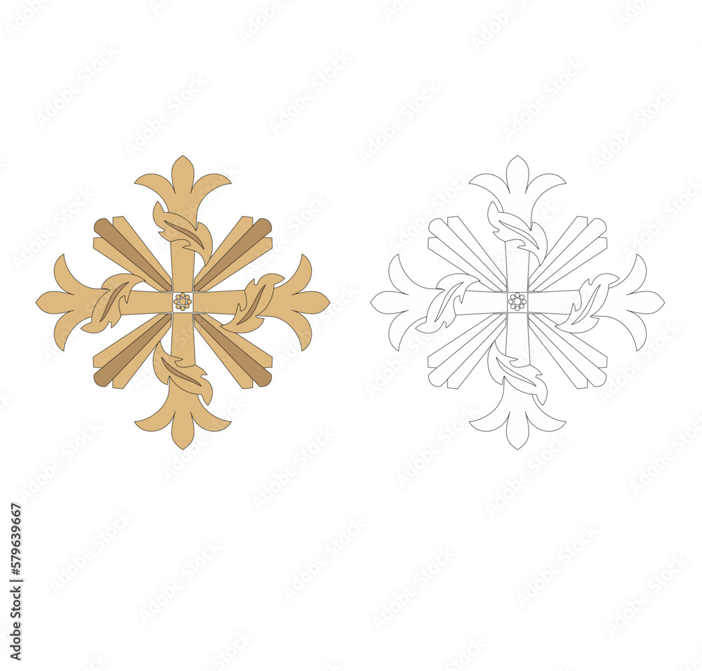 Vetor de IHS GOLD EMBROIDERY FOR LITURGICAL CLOTHES AND SACRED ...