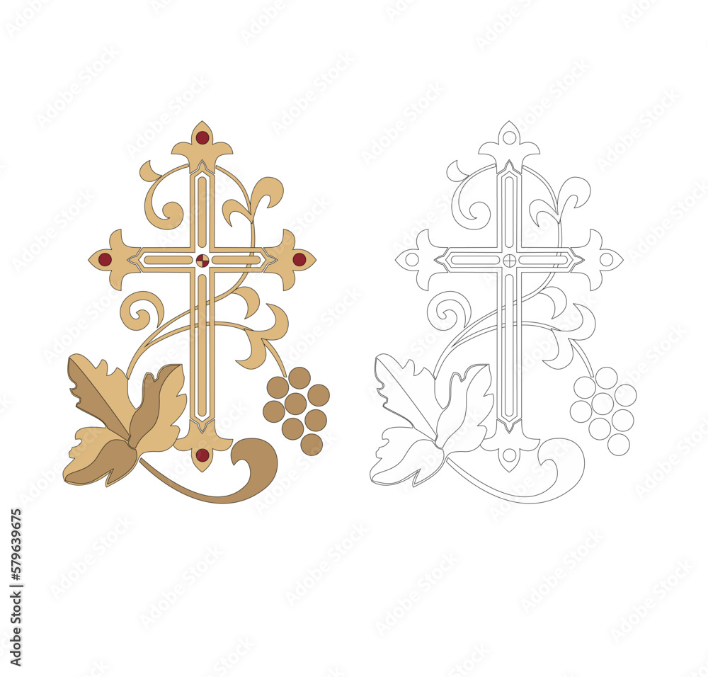 IHS GOLD EMBROIDERY FOR LITURGICAL CLOTHES AND SACRED CEREMONIES ...