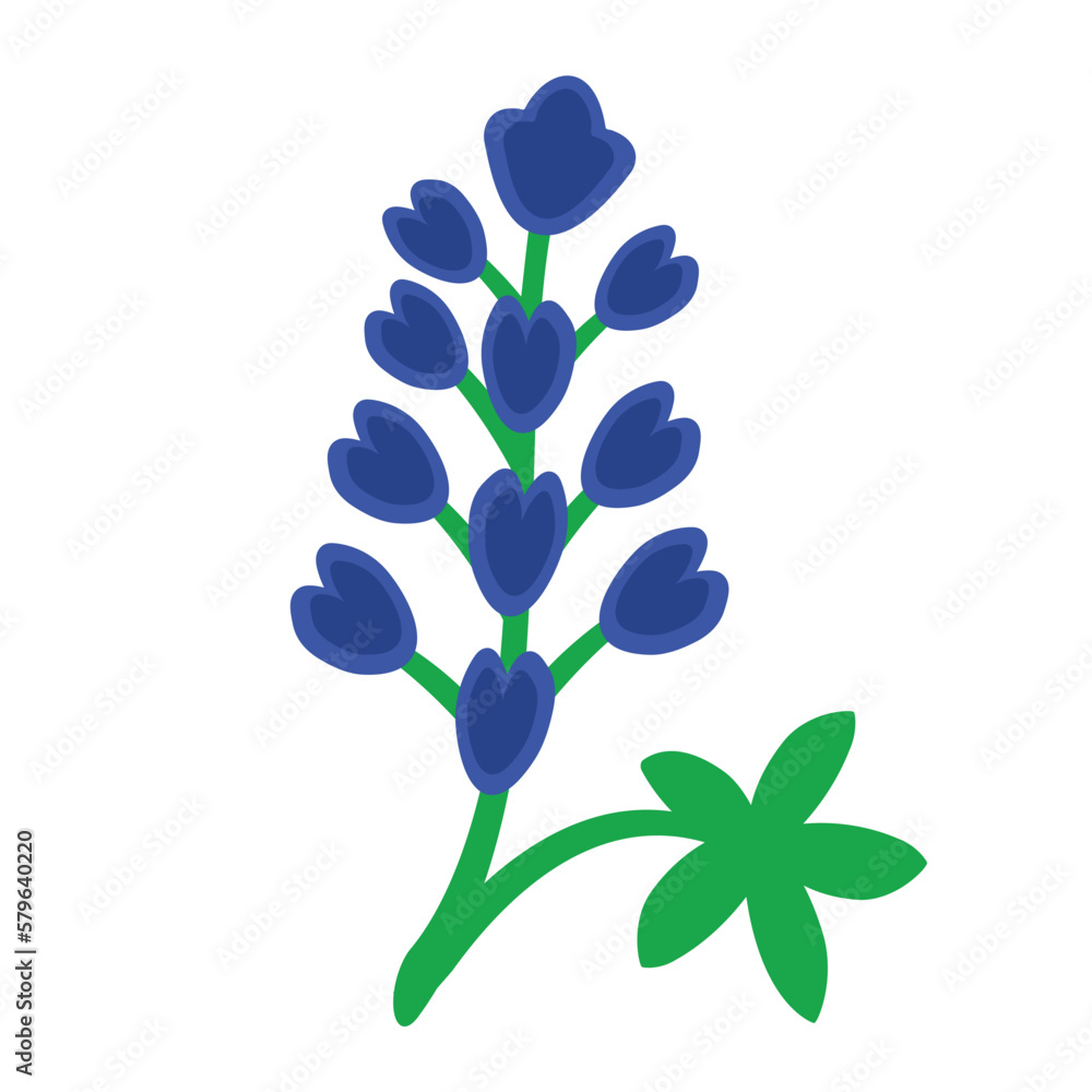 cute bluebonnet logo cartoon icon design template flat isolated modern ...