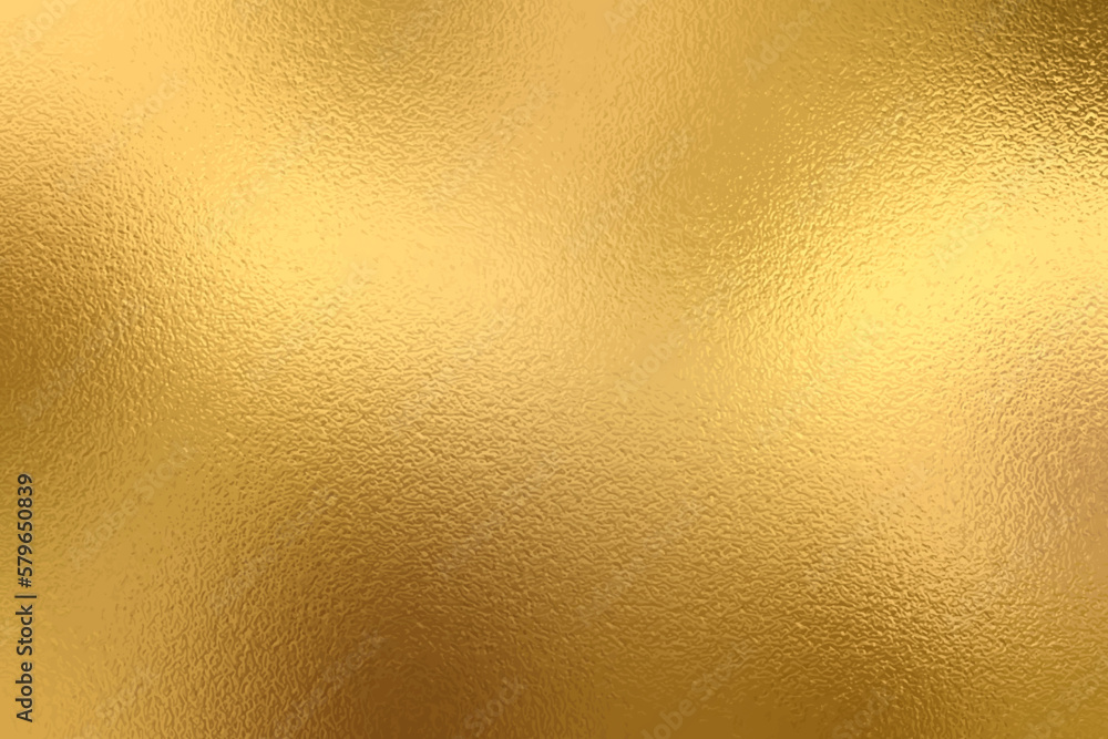 Gold foil leaf texture background with glass effect, vector ...