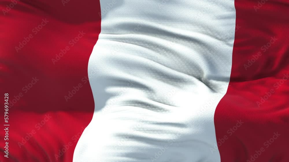 Peru flag is waving 3D animation. Peru flag waving in the wind ...