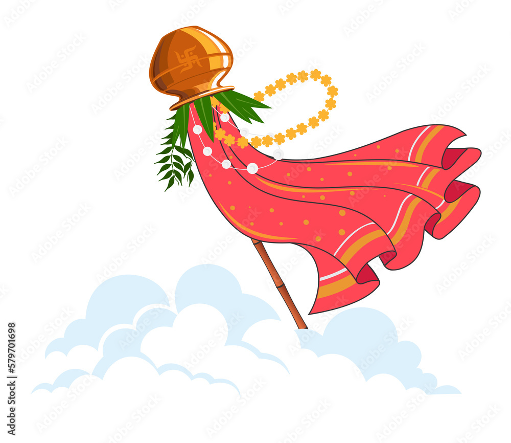 Happy gudi padwa png, Gudi Padwa festival, Gudhi illustration image ...