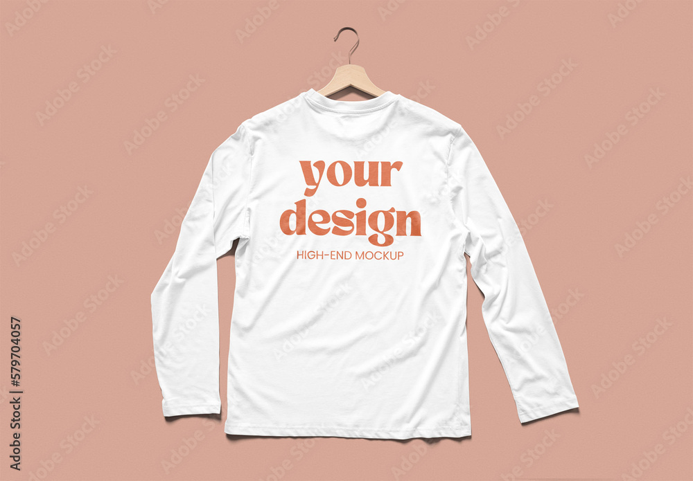 Mockup of customizable long sleeve top available against customizable ...