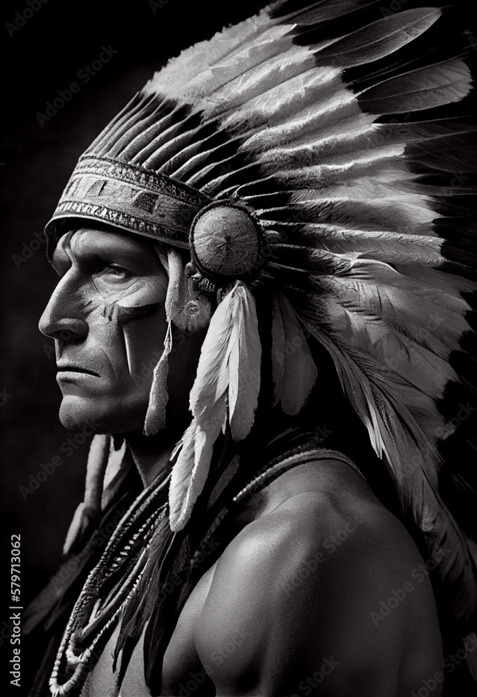 Image created with artificial intelligence simulating a black and white ...