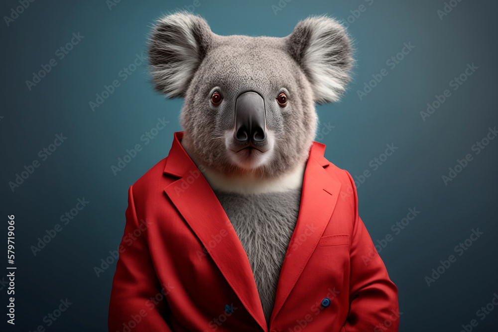 The Charming Koala in a Dashing Red Suit, A Creative Valentine's Day ...