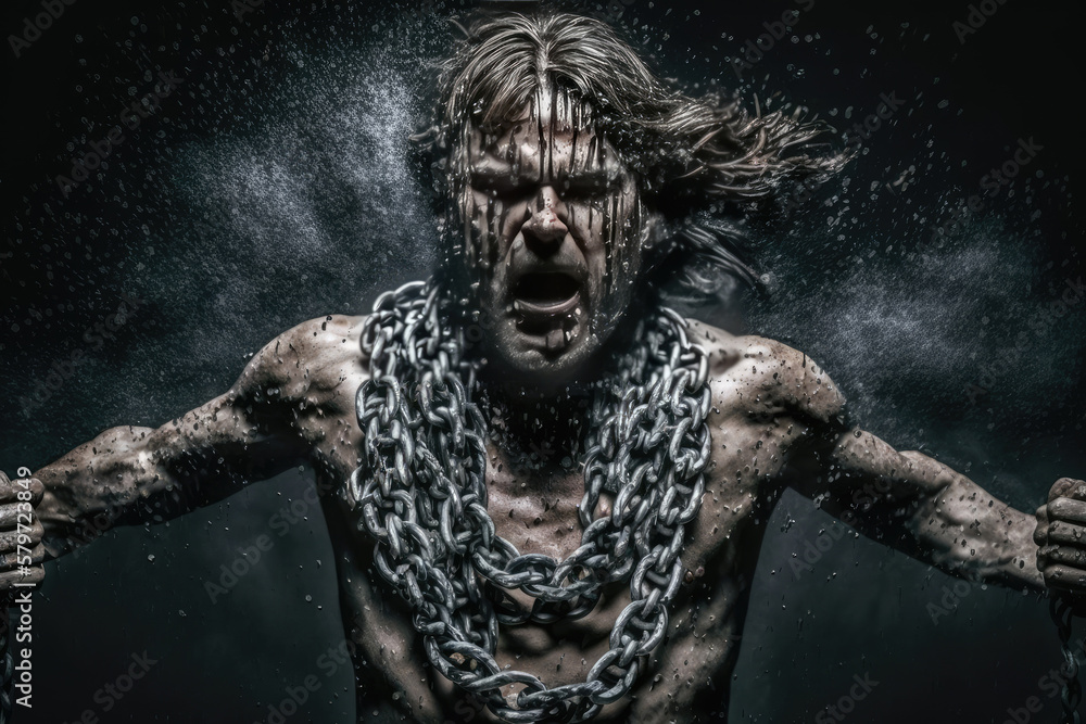 Person breaks chains on himself, frees himself from captivity of ...