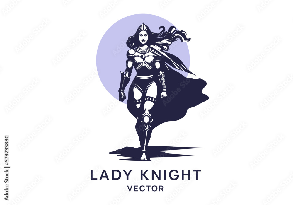 Vector monochrome, going, stylish, slim, strong, independent lady ...