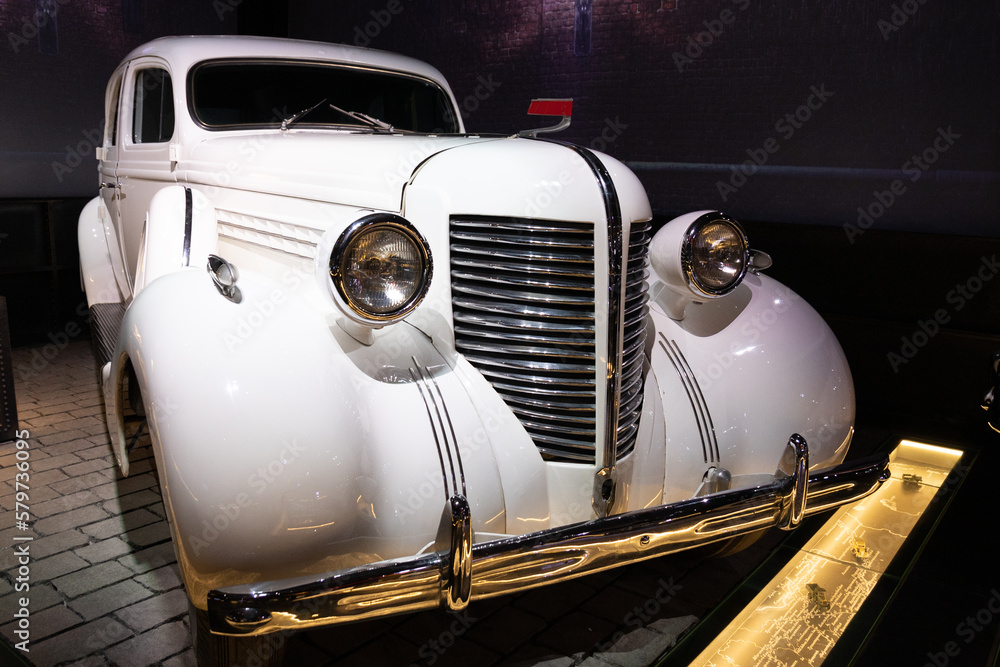 Moscow, Russia - 13 November, 2022: Soviet car ZiS-101A of 1941 on ...