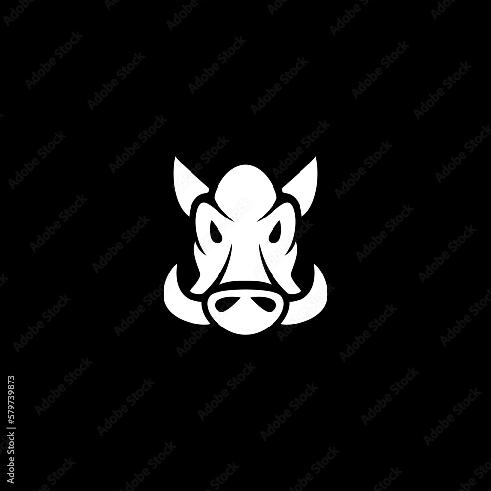 Poster wild boar face vector illustration for a logo,icon or symbol ...
