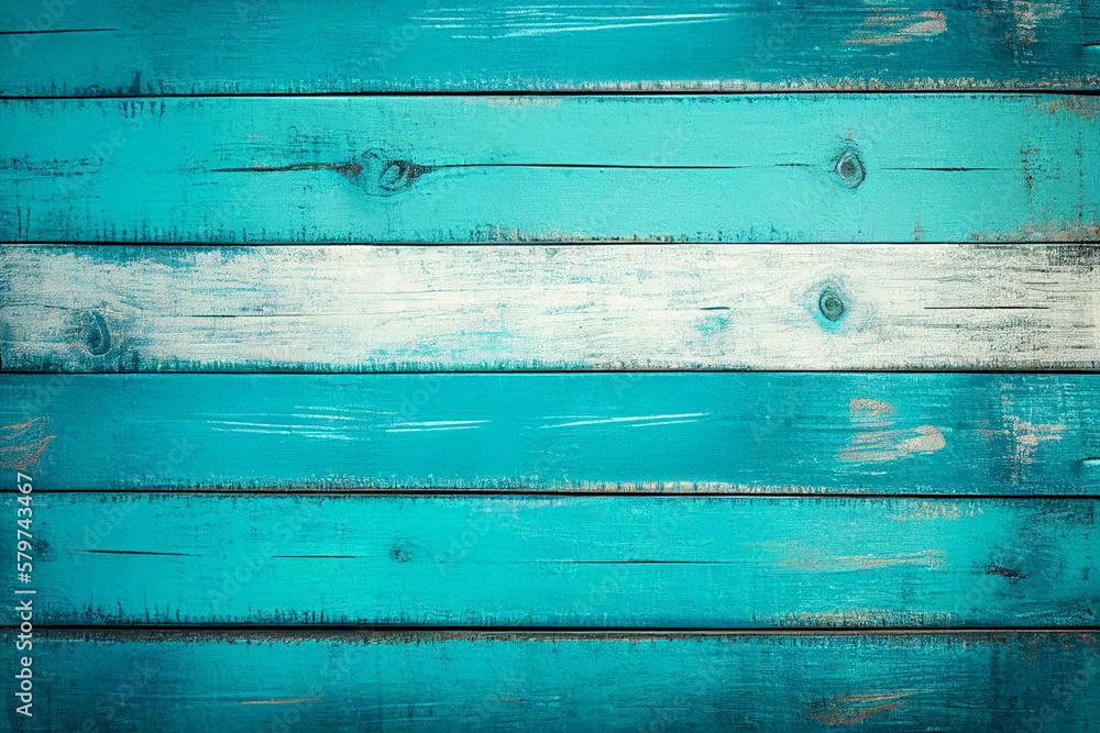 Retro,rustic background with old planks, teal, turquoise vintage color ...