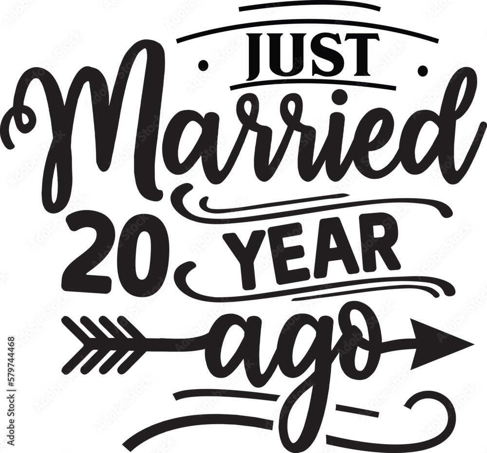 Just Married 20 Years Ago svg, Anniversary SVG Design vector de Stock ... Just Married 20 Years Ago svg, Anniversary SVG Design vector de Stock ...