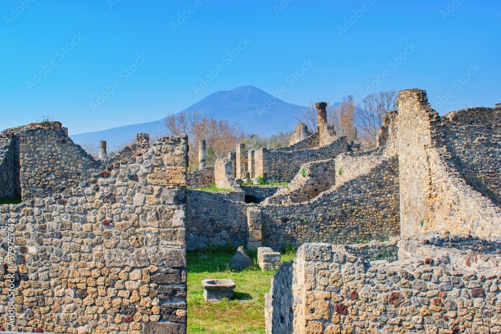 Pompeii, Campania, Naples, Italy - ruins of an ancient city buried ...