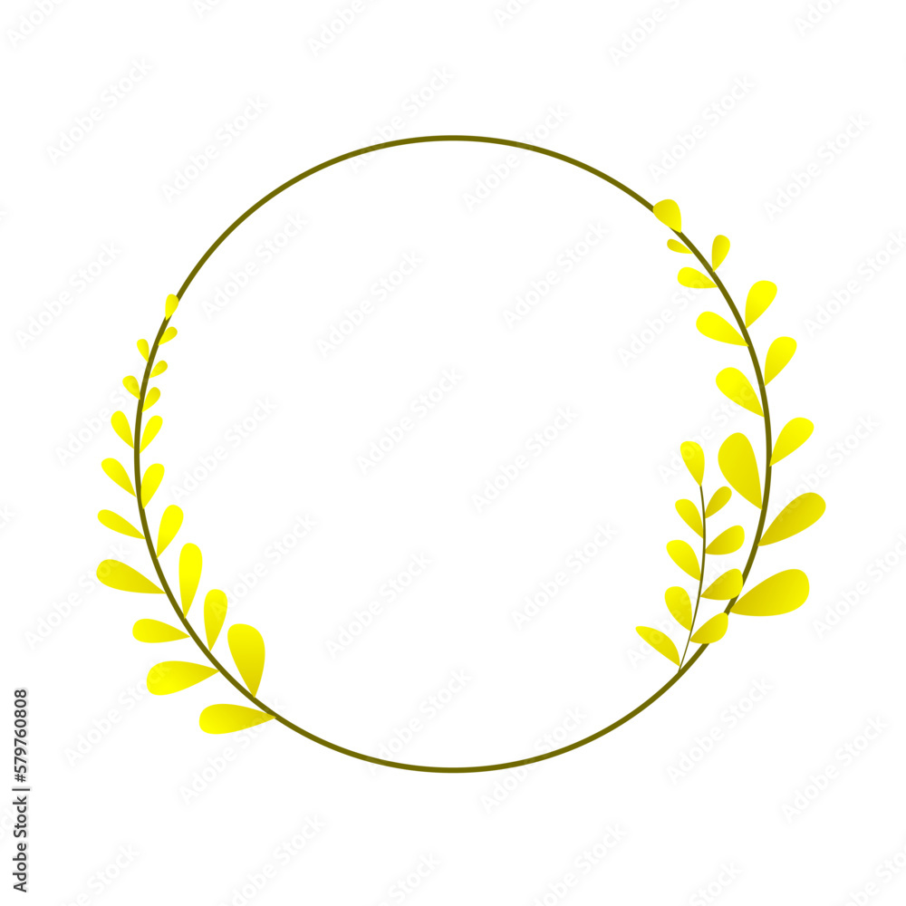 Vector floral logo template in elegant and minimal style with yellow ...
