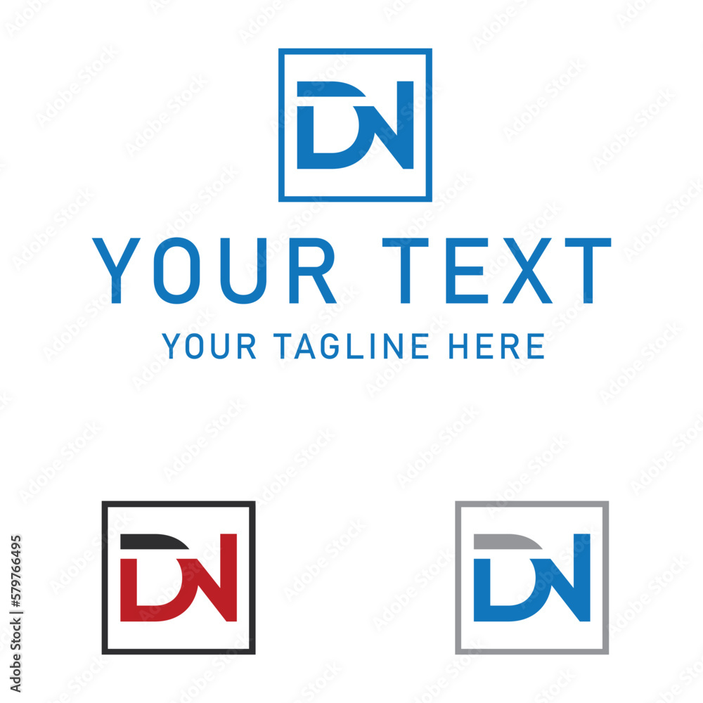DN Logo Design, D Logo Design, N Logo Design Stock Vector | Adobe Stock