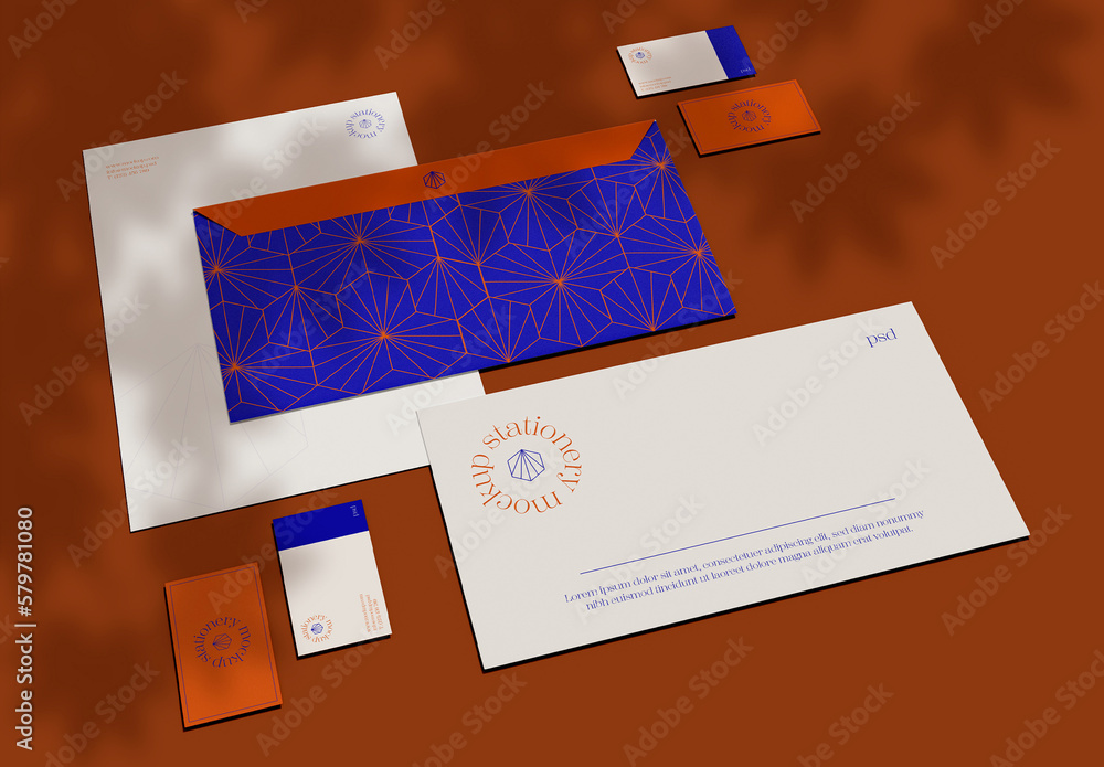 Office Stationery Set Layout Mockup Stock Template | Adobe Stock