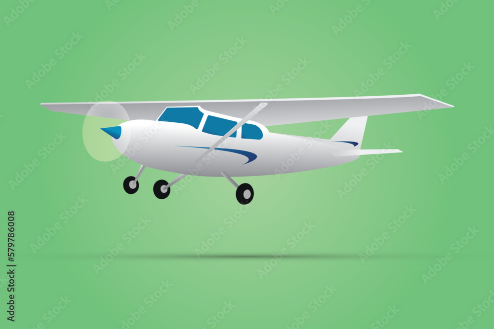 cessna plane cartoon design vector flat illustration Stock Vector ...