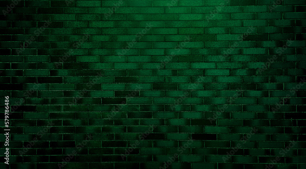 abstract green brick wall texture used as background, brick wall ...