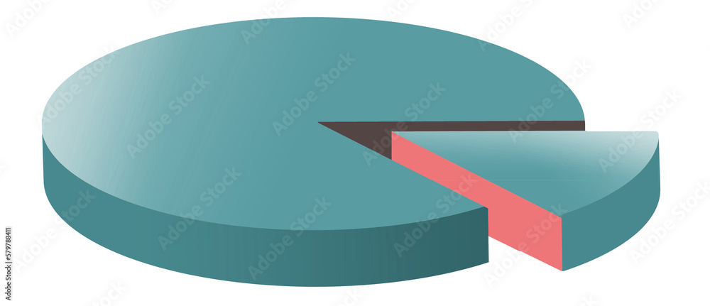 Ilustracja Stock: Here is pie chart showing a slice of pie that ...