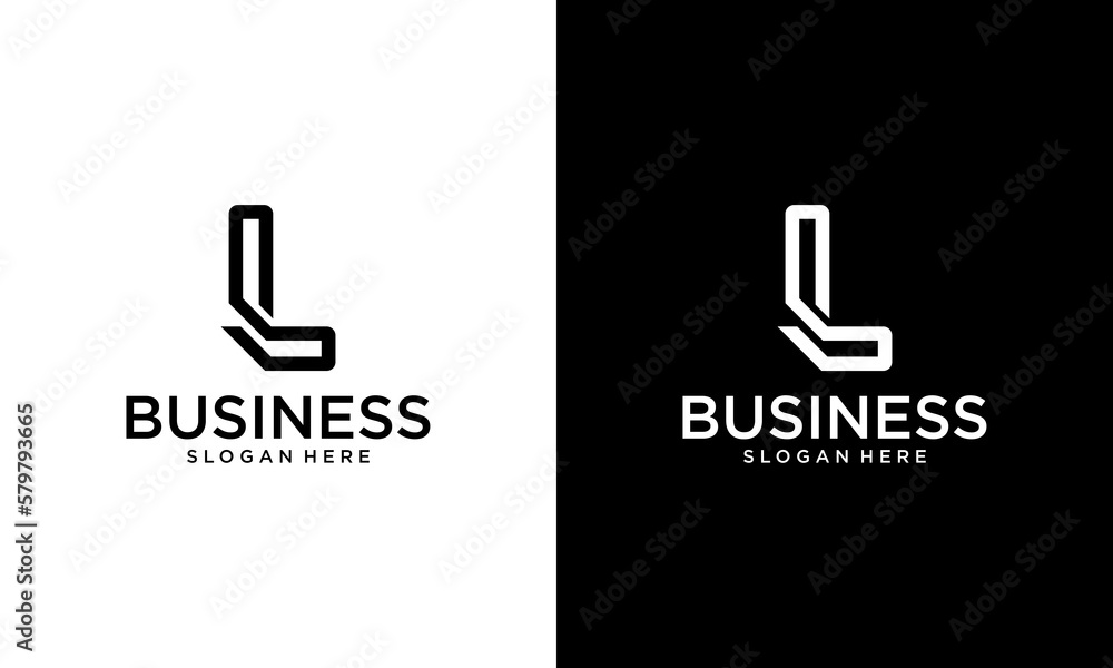 letter symbol L minimalist line art simple modern logo Stock Vector ...