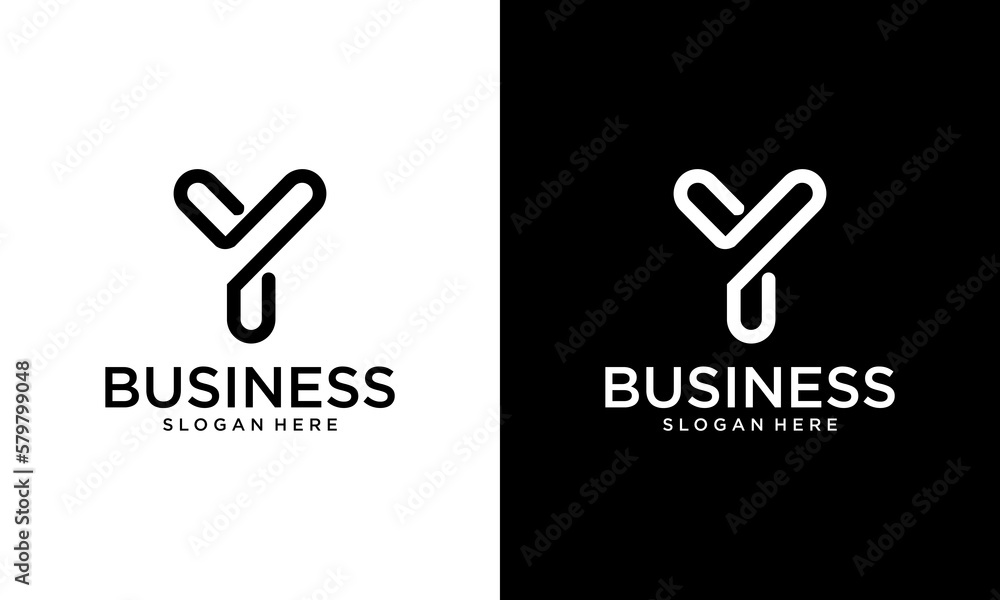 letter symbol Y minimalist line art simple modern logo Stock Vector ...