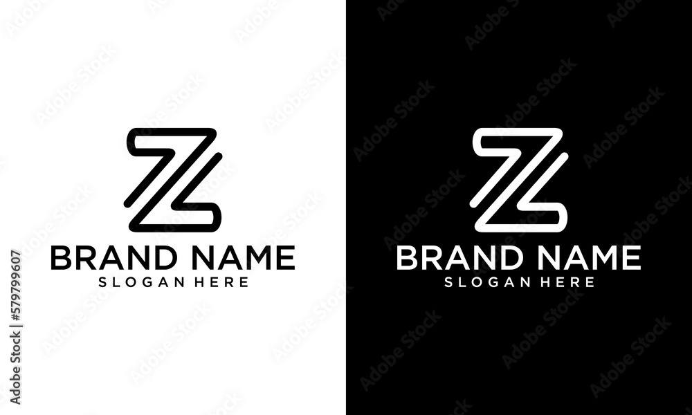 letter symbol Z minimalist line art simple modern logo Stock Vector ...