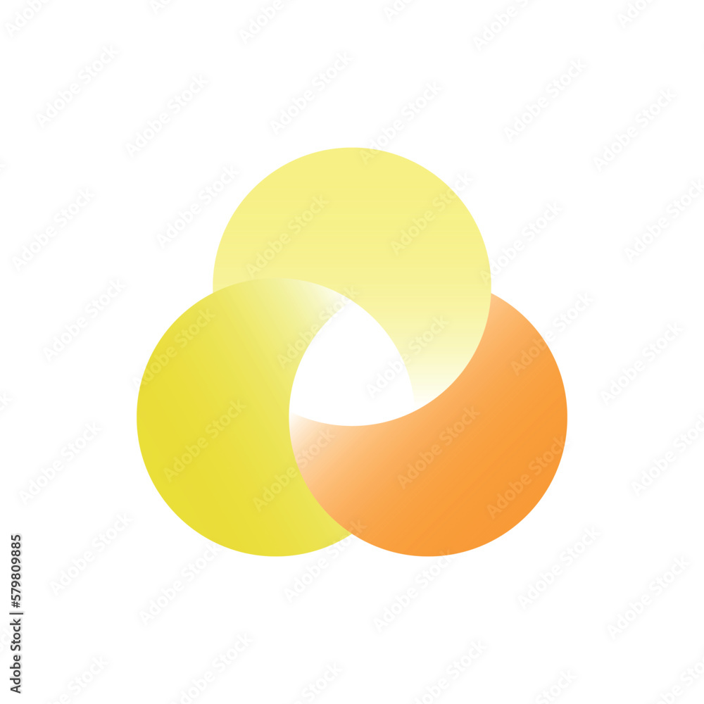 Vetor de vector design with three circle venn diagram template for ...