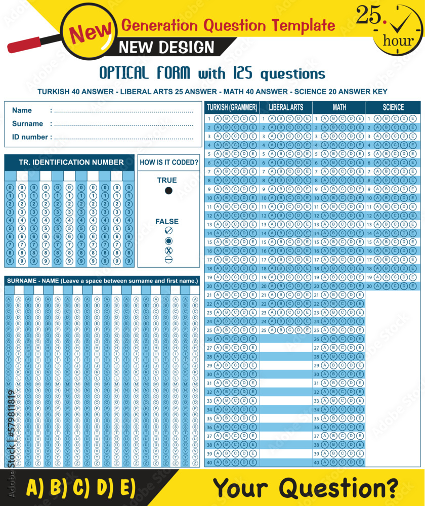 ALL COURSES - optical form, printable, AYT: High School Entrance Exam ...