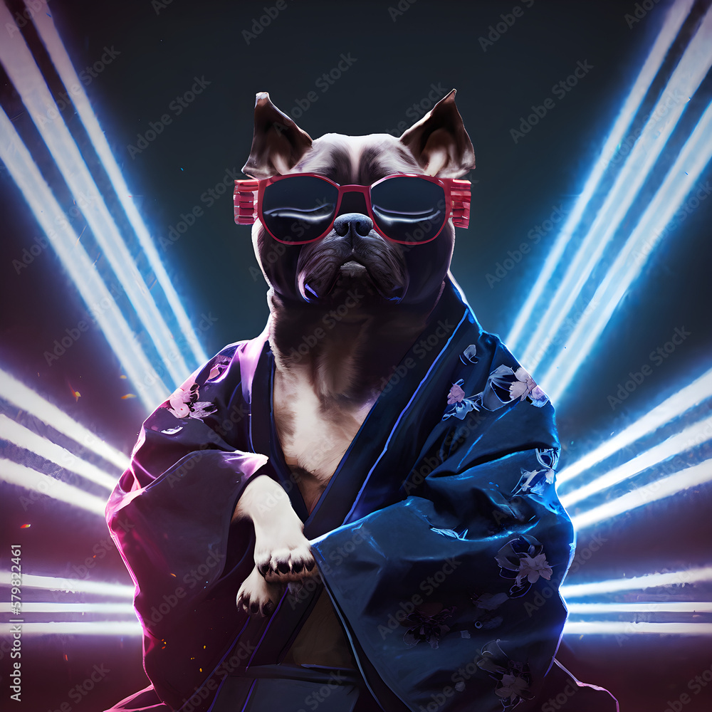 Dog jiu jitsu style Stock Illustration | Adobe Stock