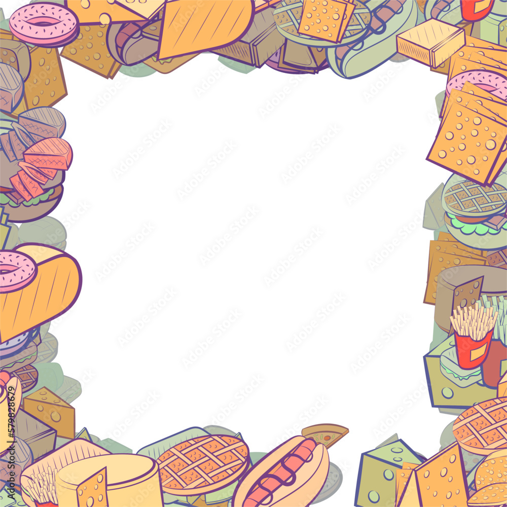 Background pattern abstract design texture. American food and Cheeses ...