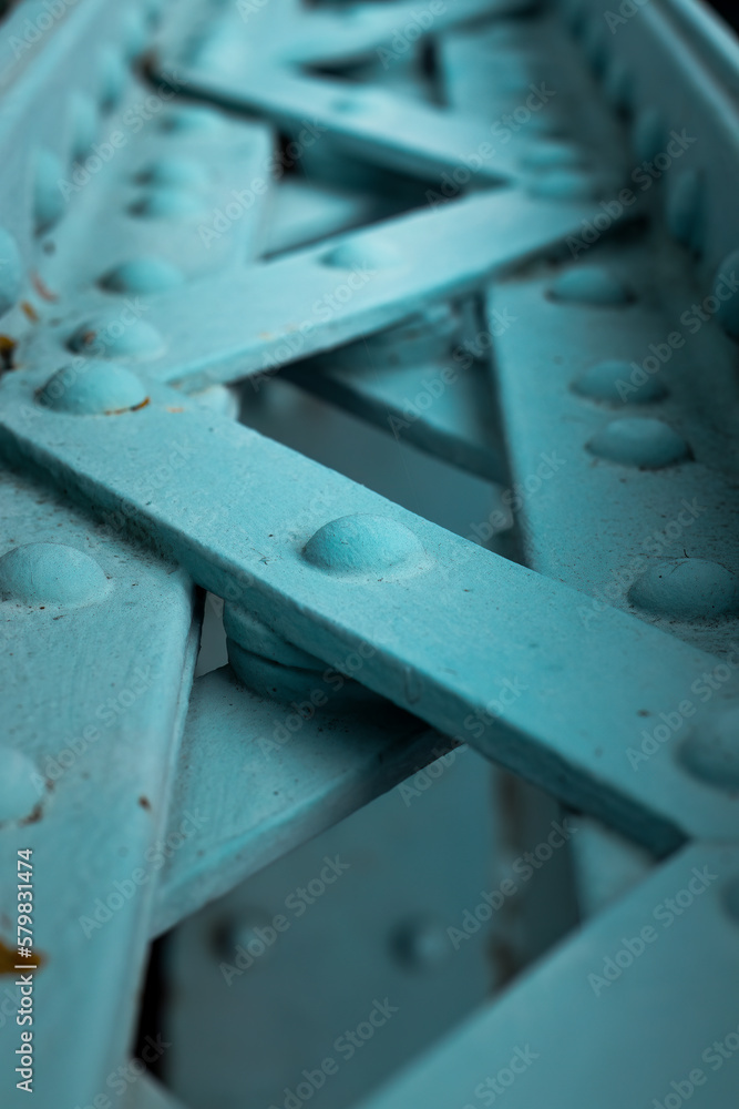 Steel structure of the bridge on the hydrotechnical facility in Wrocław ...