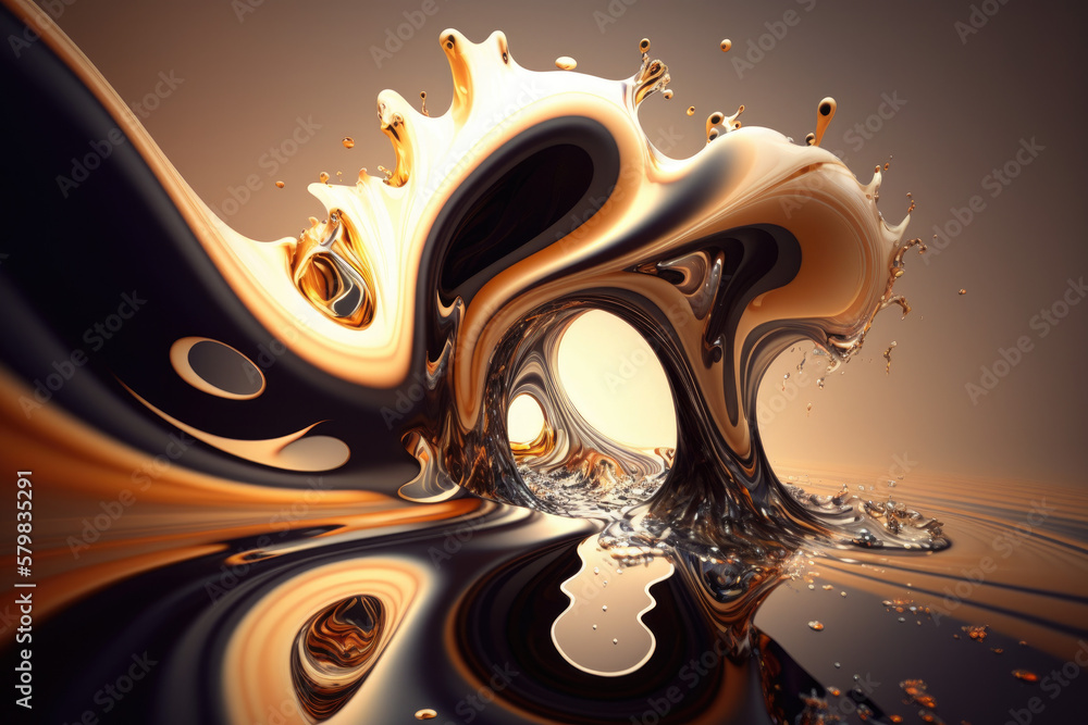 The illustration depicts a 3D model of fluid flow using computational ...