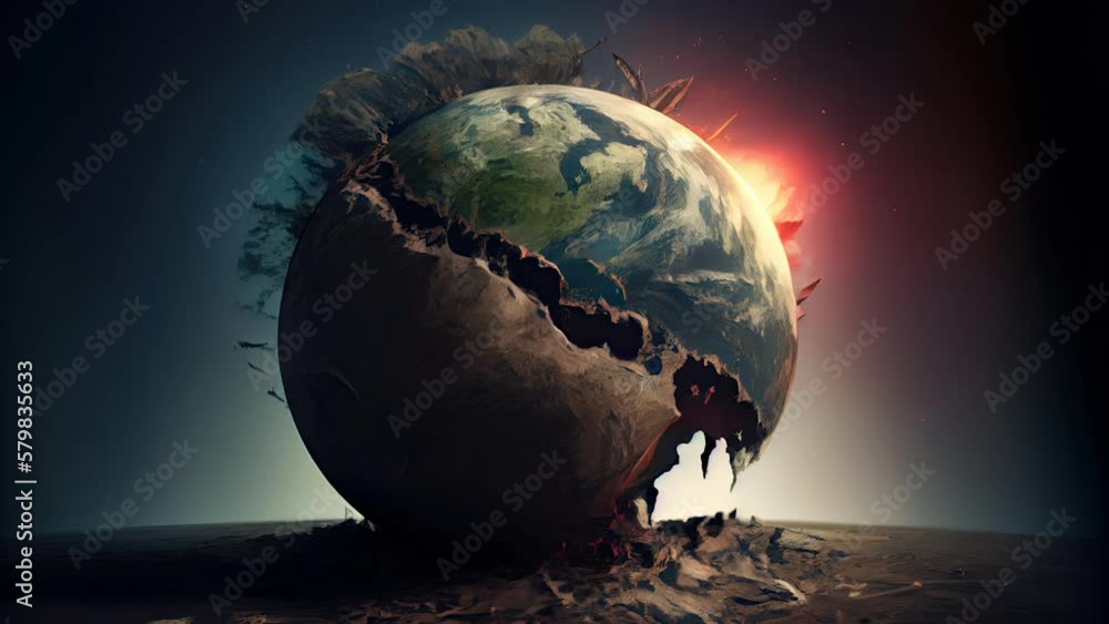 An animation of how th earth looks right now almost half of it is dead ...