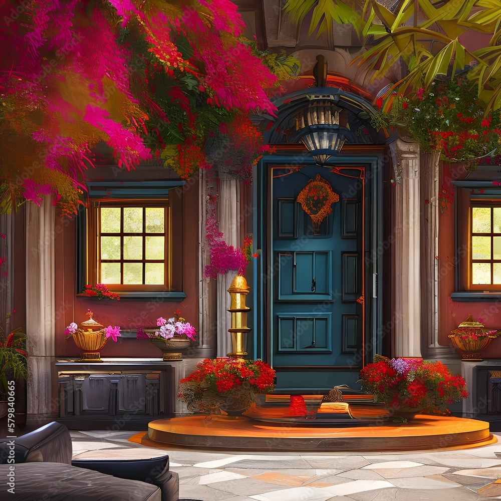 15 A home with a bold and dramatic color palette 3_SwinIRGenerative AI ...