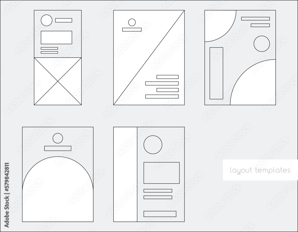 Grid layout templates for banner design, flyers, poster, label designs ...