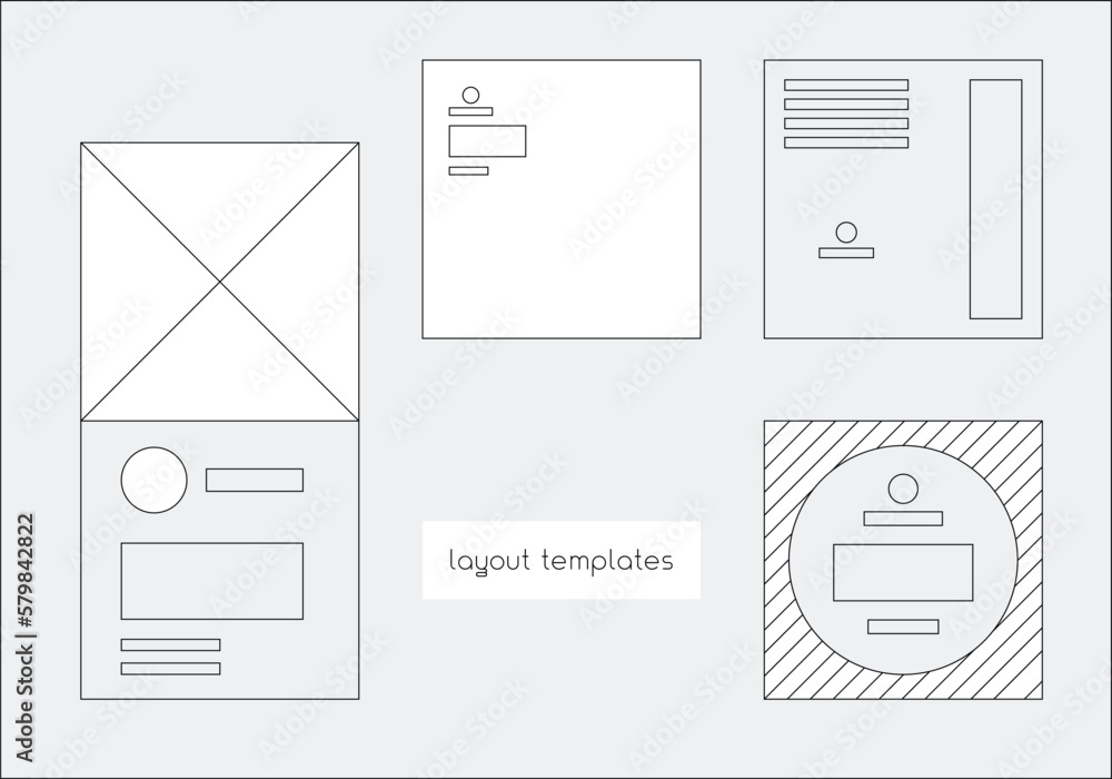 Grid layout templates for banner design, flyers, poster, label designs ...