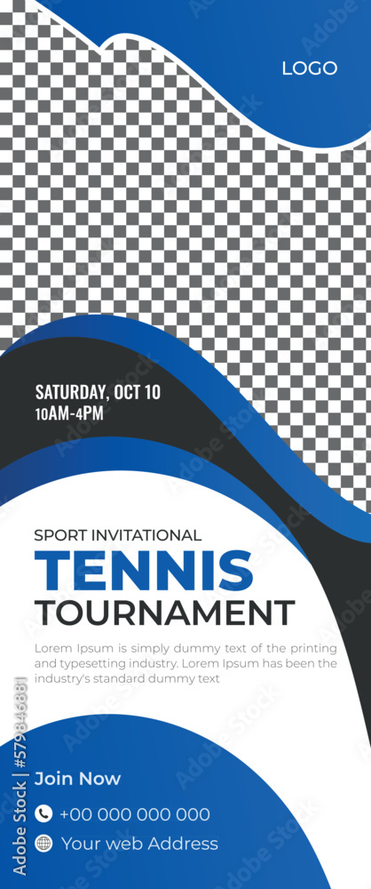 Sports Competition Roll Up Banner Stand Template Stock Vector | Adobe Stock