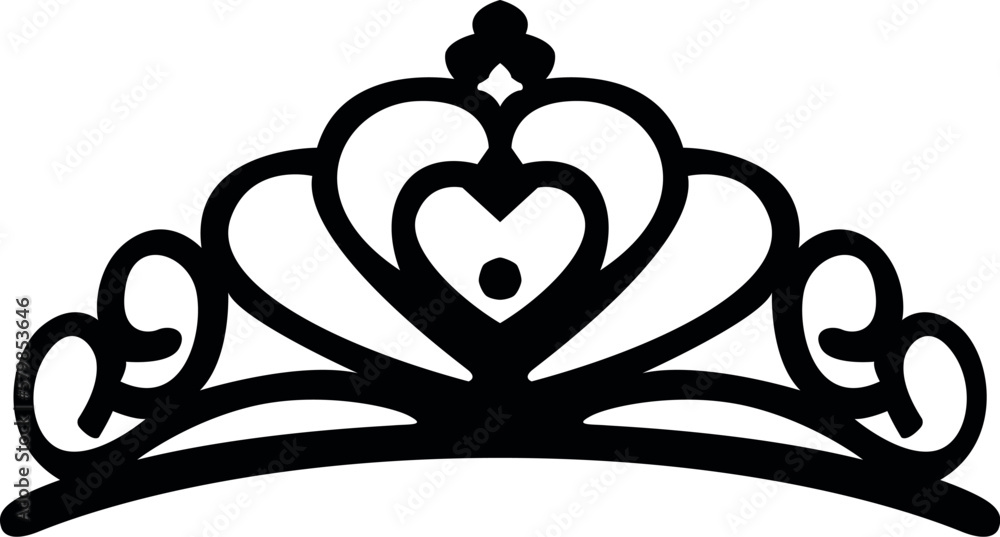 Vecteur Stock Tiara Crown Cutfile, cricut ,silhouette, SVG, EPS, JPEG ...